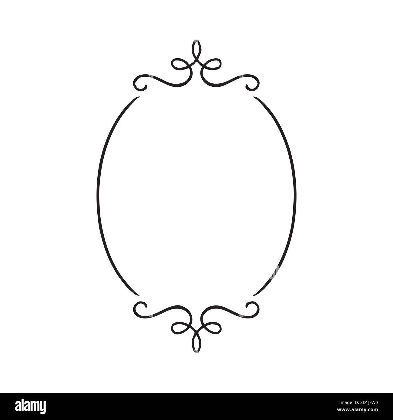 Monogram oval Black and White Stock Photos & Images - Alamy