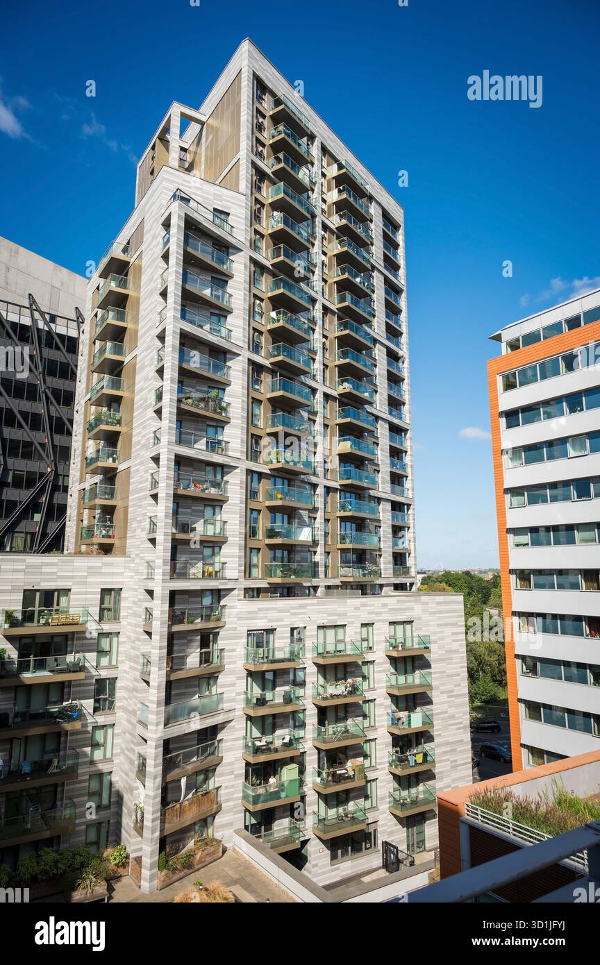 Condominium towers and apartments in London’s Paddington Basin ...