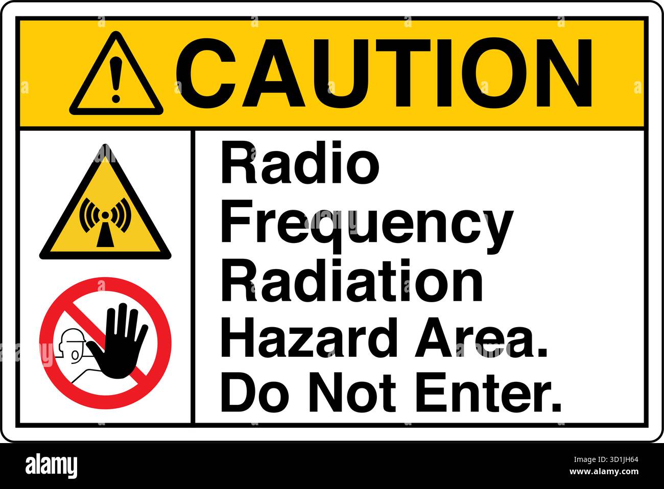 The "Safety Sign: Danger – Caution Radio Frequency Radiation Hazard ...