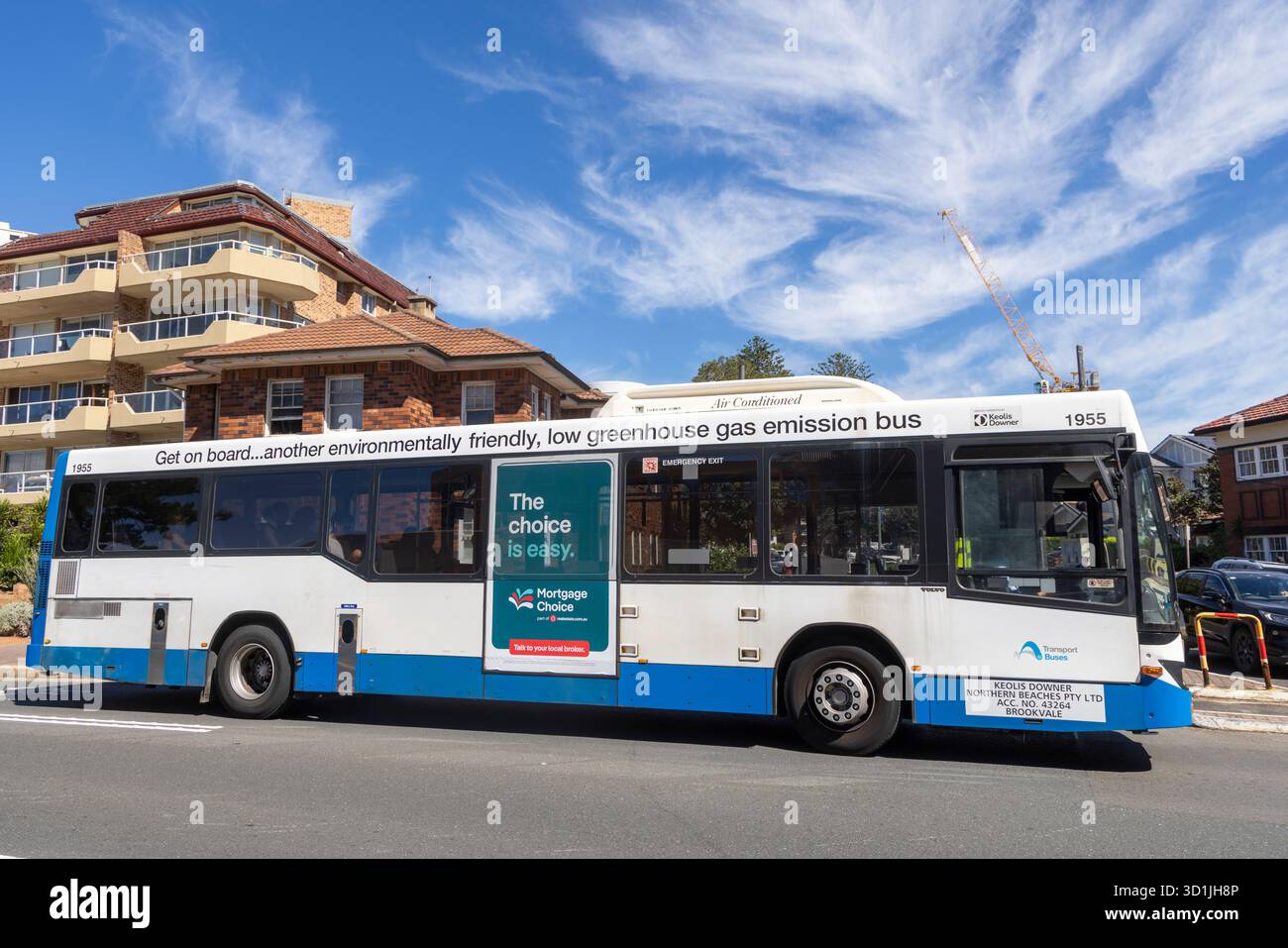 Single decker environmentally friendly low emissions bus, public ...