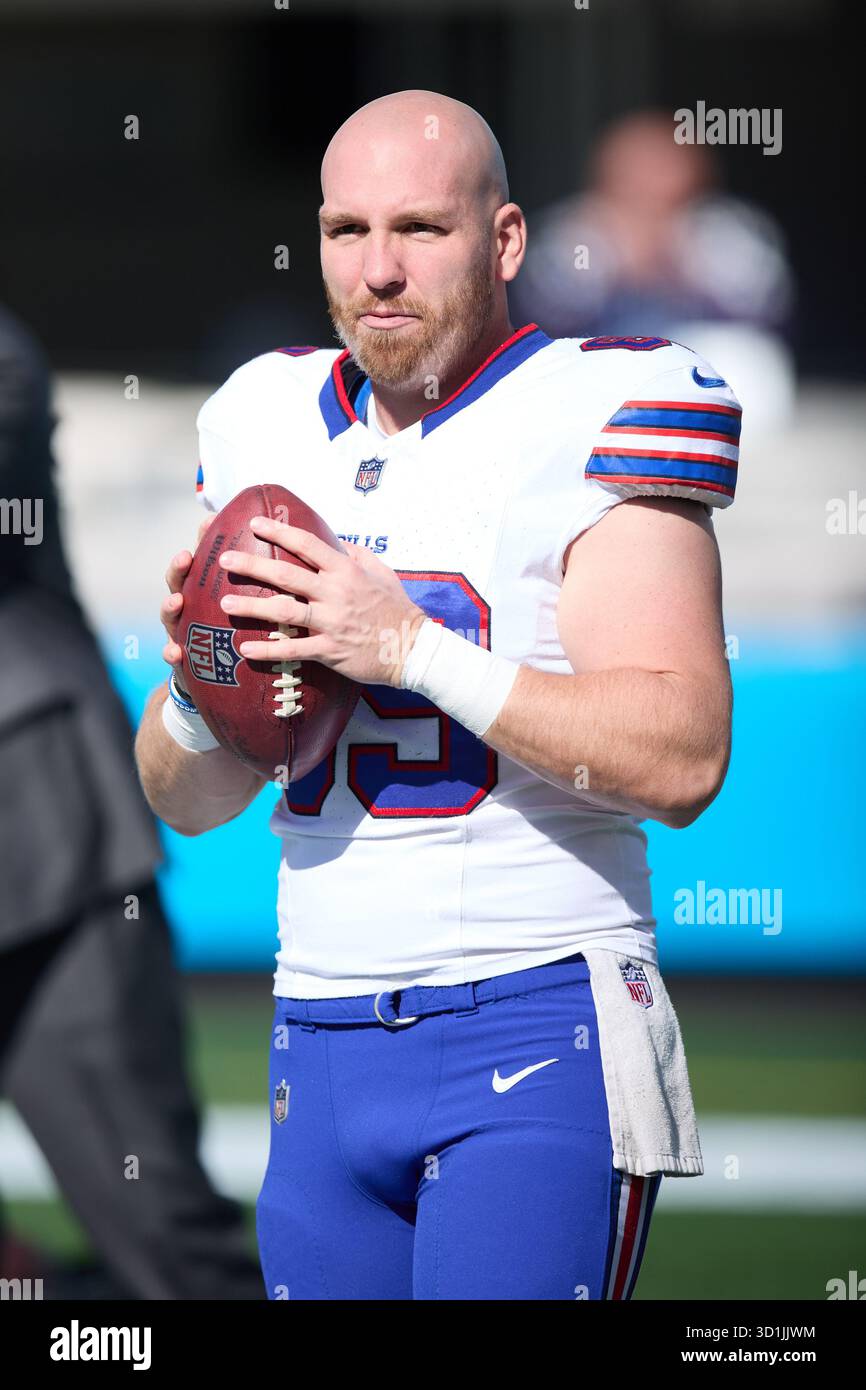 Buffalo Bills long snapper Reid Ferguson (69) warms up prior to an NFL ...
