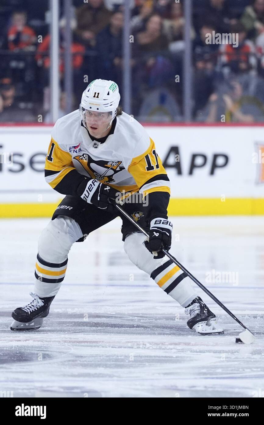 Pittsburgh Penguins' Filip Hallander plays during an NHL hockey game ...
