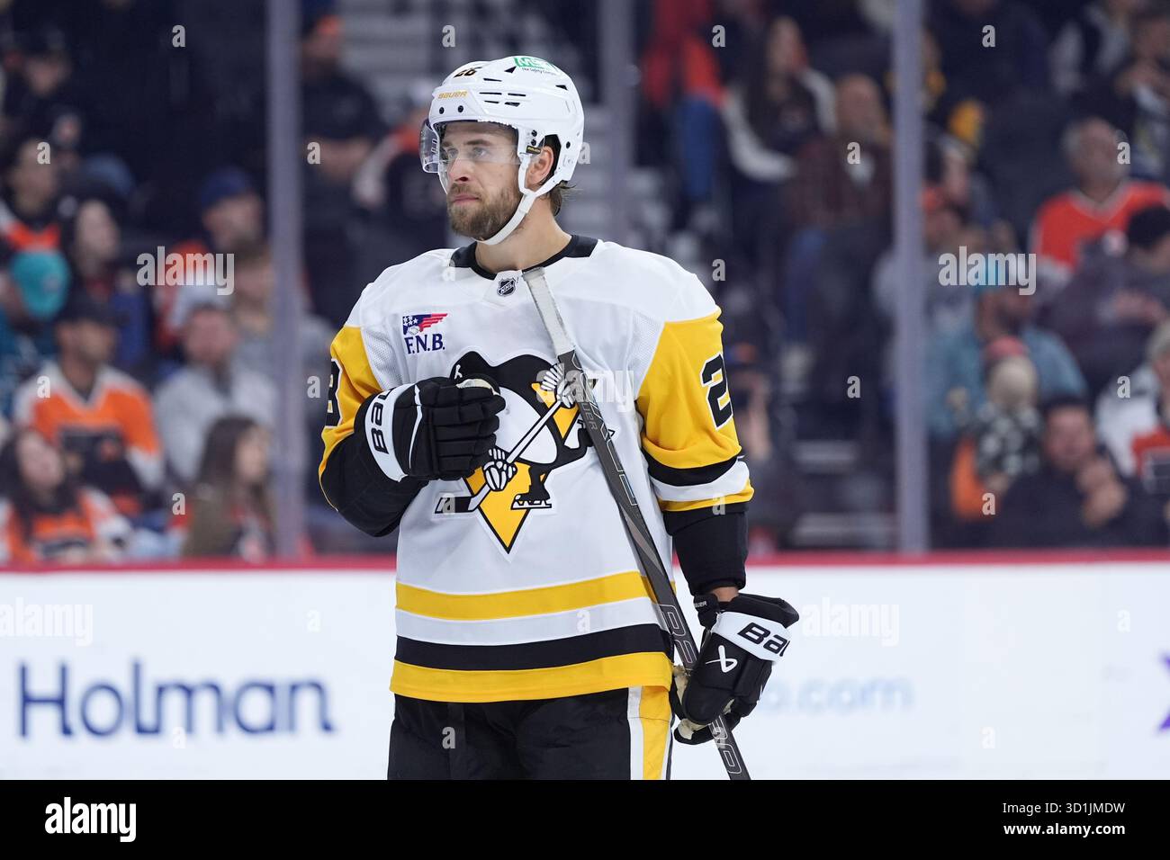 Pittsburgh Penguins' Parker Wotherspoon plays during an NHL hockey game ...