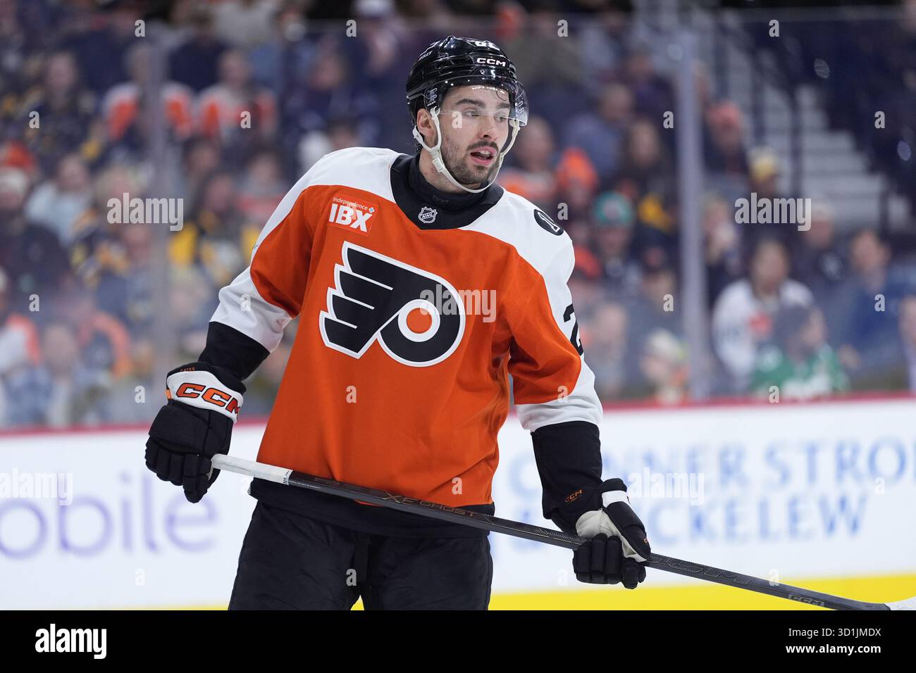 Philadelphia Flyers' Noah Cates plays during an NHL hockey game ...