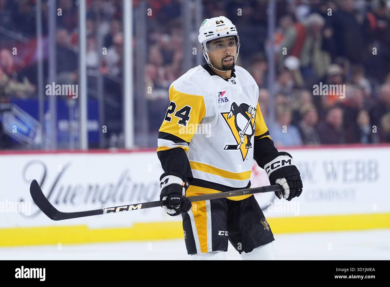 Pittsburgh Penguins' Mathew Dumba plays during an NHL hockey game ...