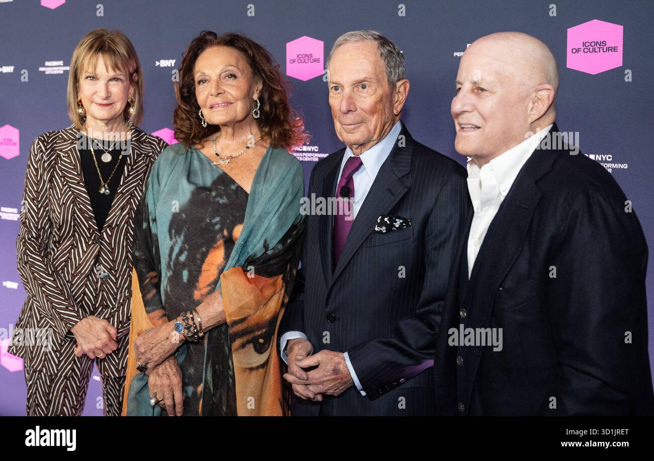 Patricia E. Harris, Diane von Furstenberg, Michael Bloomberg and Ronald ...
