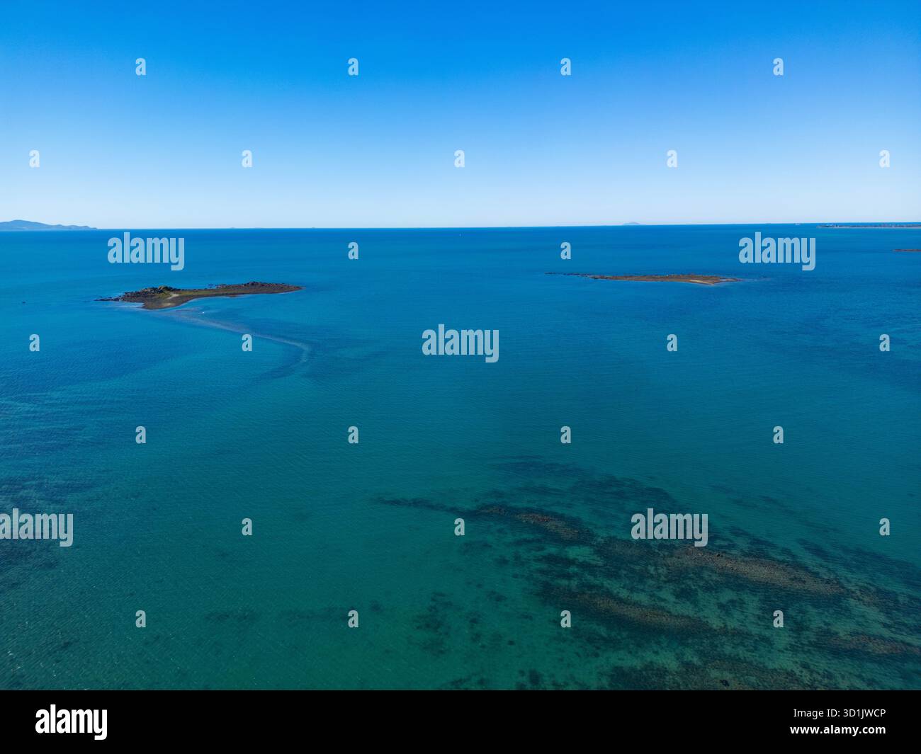 Aerial Drone View of Tropical Queensland Beach, Ocean Waves, Island ...