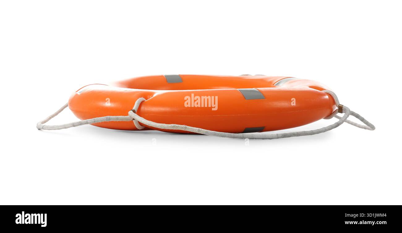Orange ring lifebuoy on Cut Out Stock Images & Pictures - Alamy