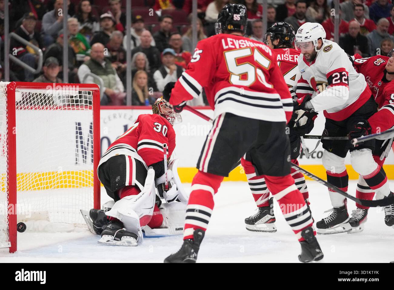 Ottawa Senators right wing Michael Amadio (22), right, scores on ...