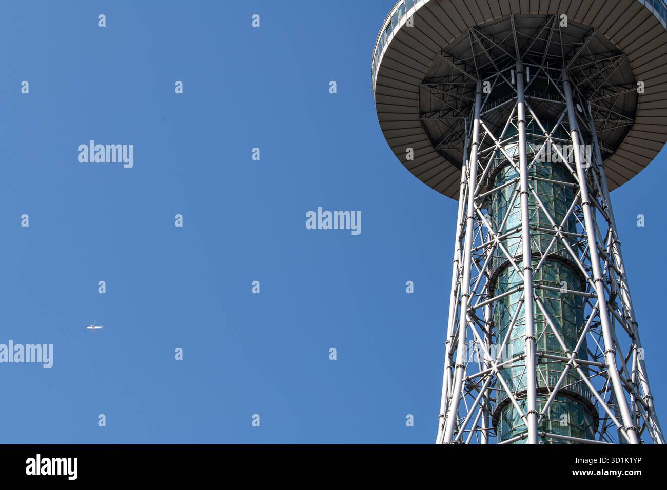 Qingdao TV tower against the blue sky, Qingdao, Shandong, China Stock ...