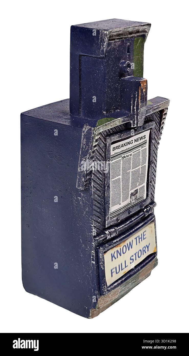 Angled Newspaper stand for easy access Stock Photo - Alamy