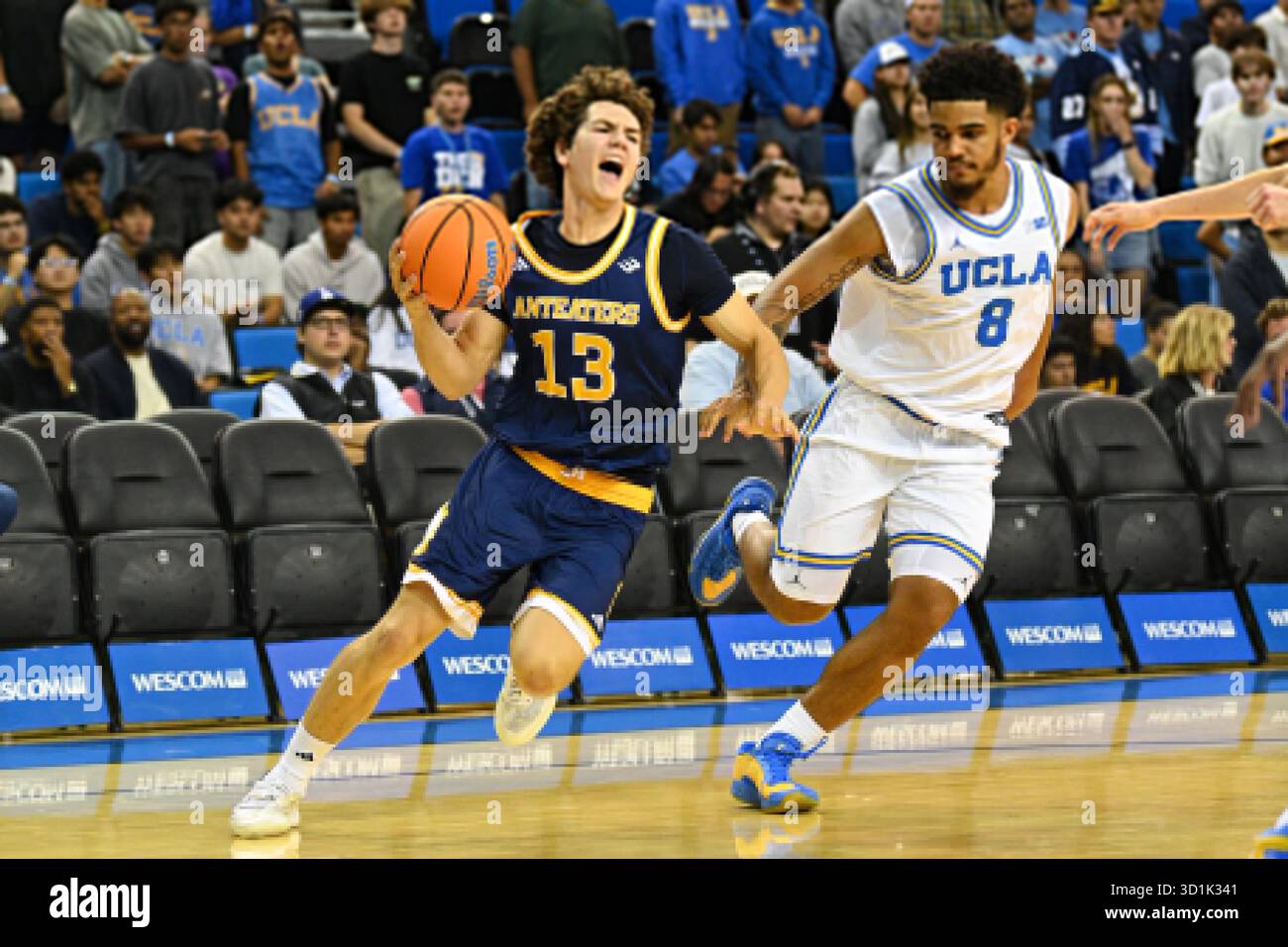 LOS ANGELES, CA - OCTOBER 28: UC Irvine Anteaters guard Derin Saran (13 ...