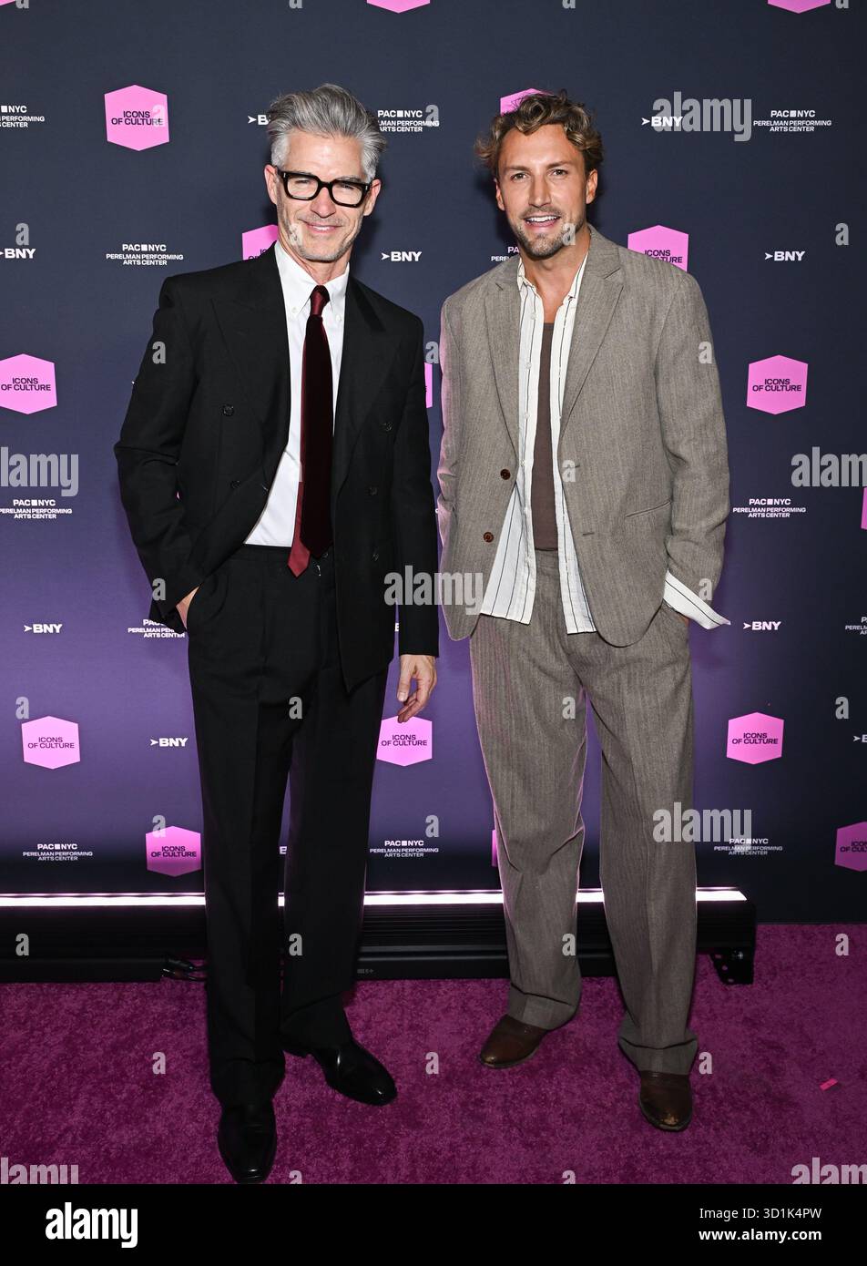 Eric Rutherford, left, and Tyler Lain attend the PAC NYC Icons of ...