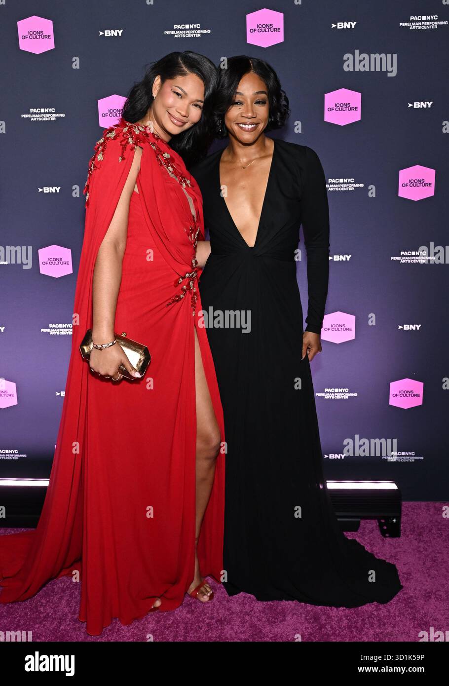 Chanel Iman, left, and Tiffany Haddish attend the PAC NYC Icons of ...