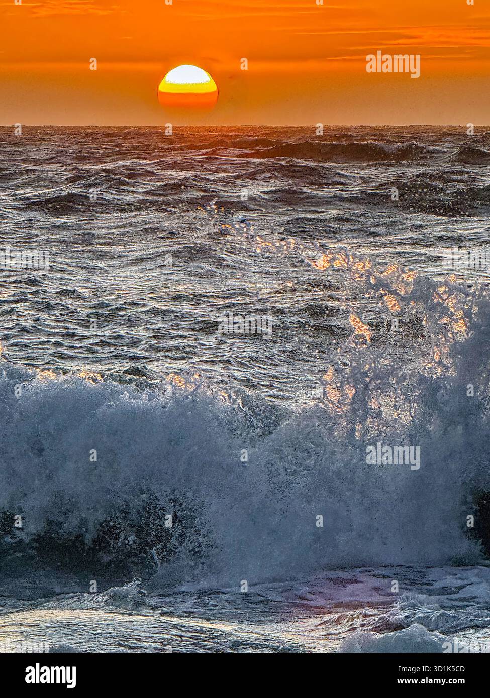 Sunset on the beach in Moss Landing, California, USA Stock Photo - Alamy