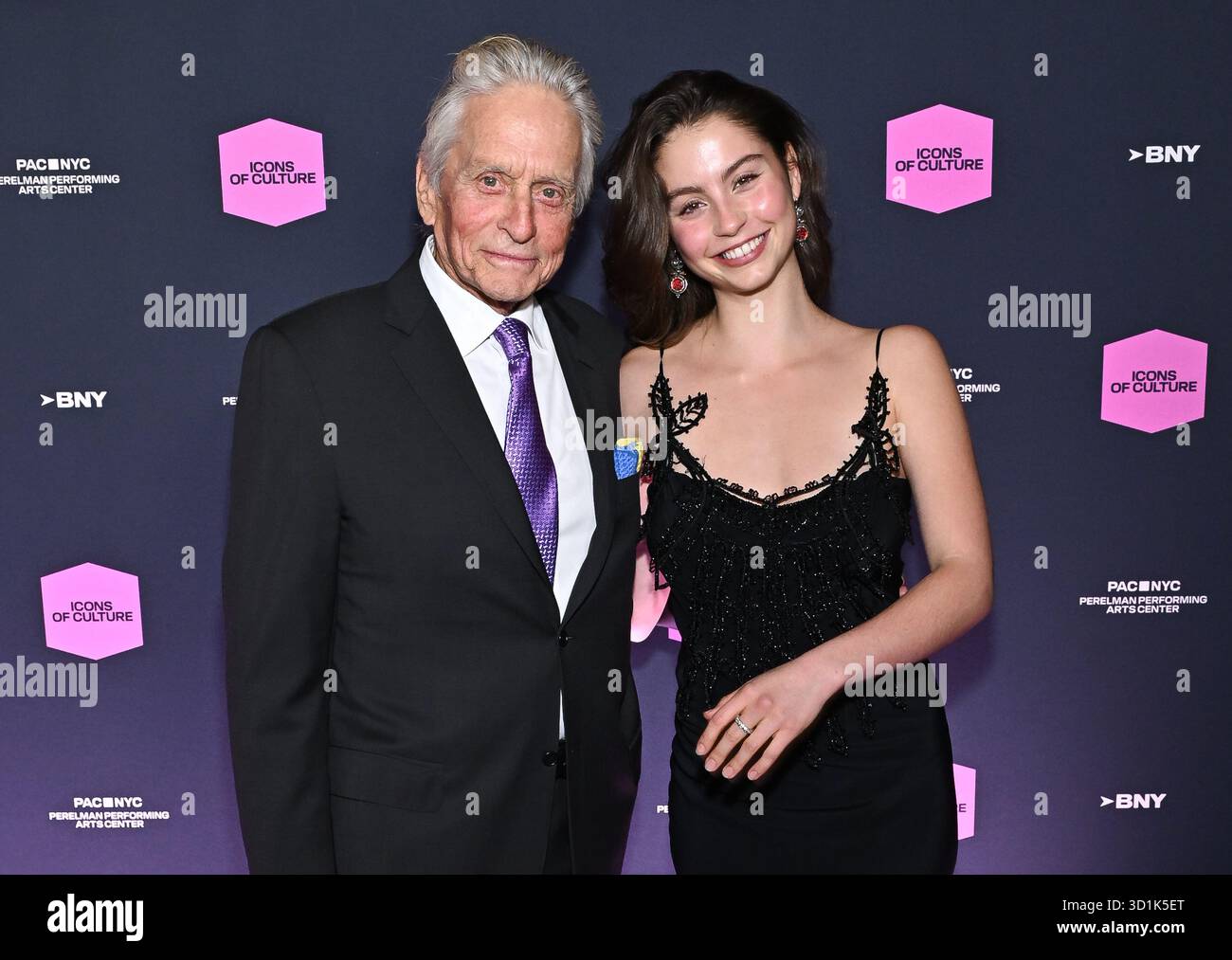 Michael Douglas, left, and daughter Carys Douglas attend the PAC NYC ...