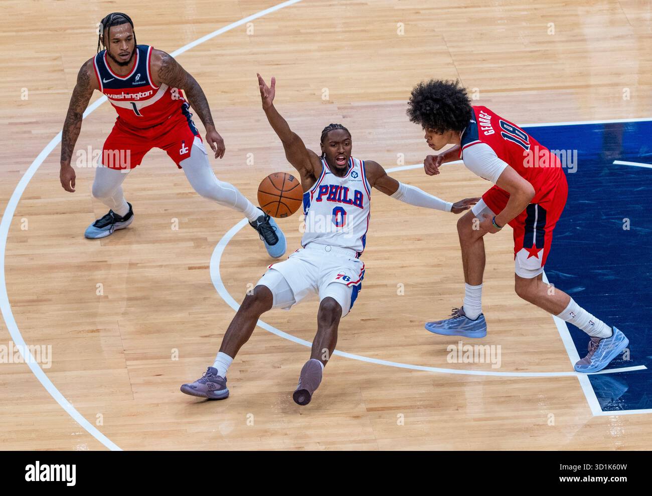 WASHINGTON, DC - OCTOBER 28: Philadelphia 76ers guard Tyrese Maxey (0 ...