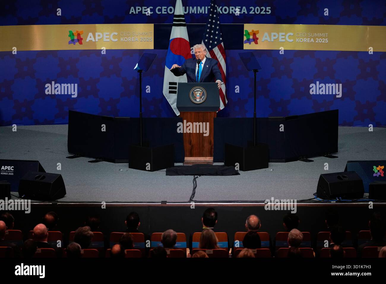 United States President Donald Trump speaks at the Asia-Pacific ...