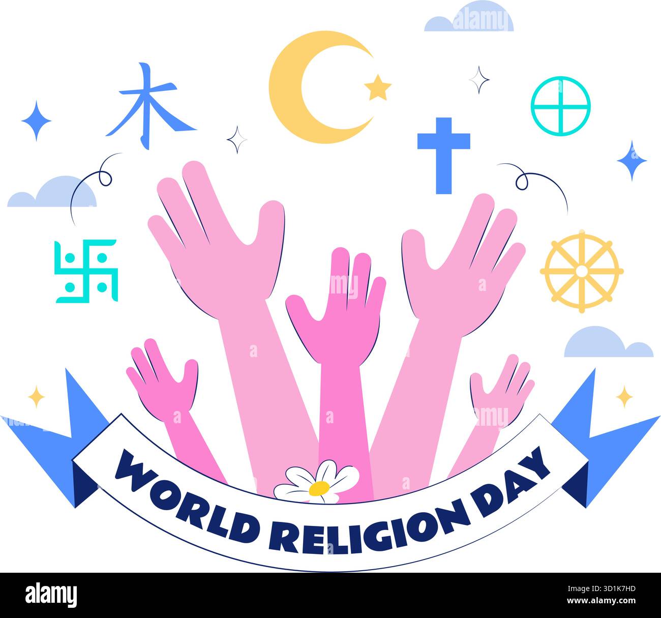 Religion christianity prayer unity Stock Vector Images - Alamy