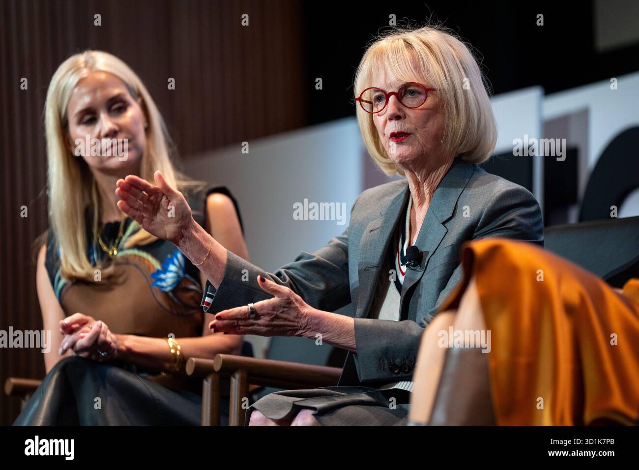Carol Hamilton from UNICEF speaks on a panel at the Town & Country ...