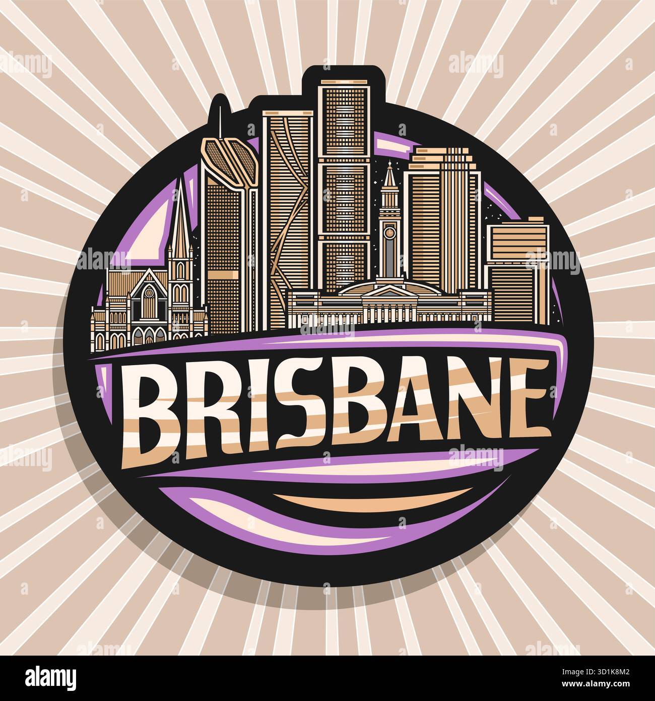 Brisbane night Stock Vector Images - Alamy