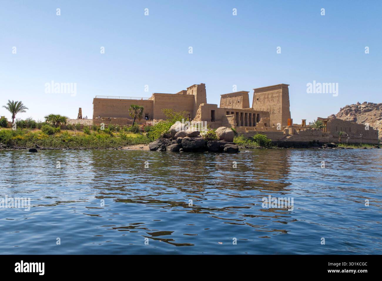 Ancient Philae Temple complex, located on Agilkia Island near Aswan ...