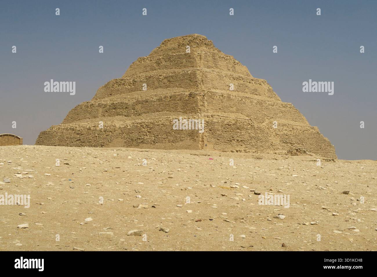 Pyramid of Djoser - ancient step pyramid rising from the desert under a ...