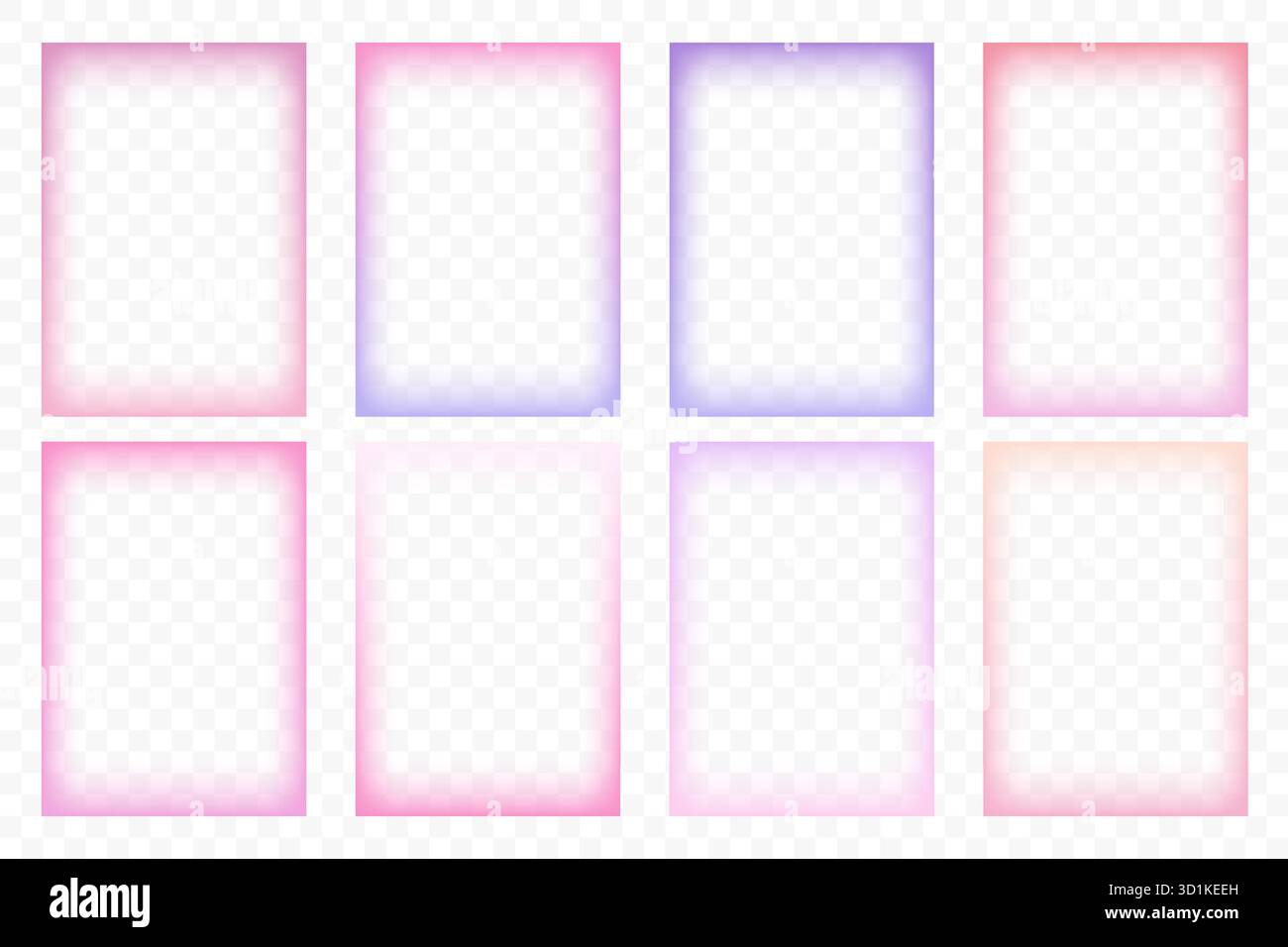 Gradient blurred frames transparent Cut Out Stock Images & Pictures - Alamy