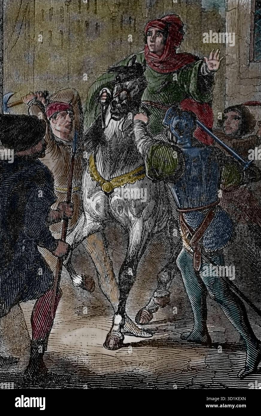France. The Assassination of the Duke of Orleans in Paris, during reign ...