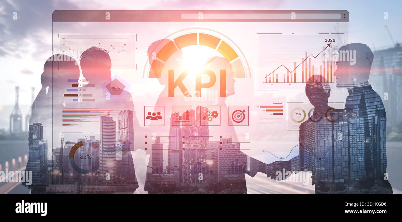 A business intelligence dashboard displaying various Key Performance ...