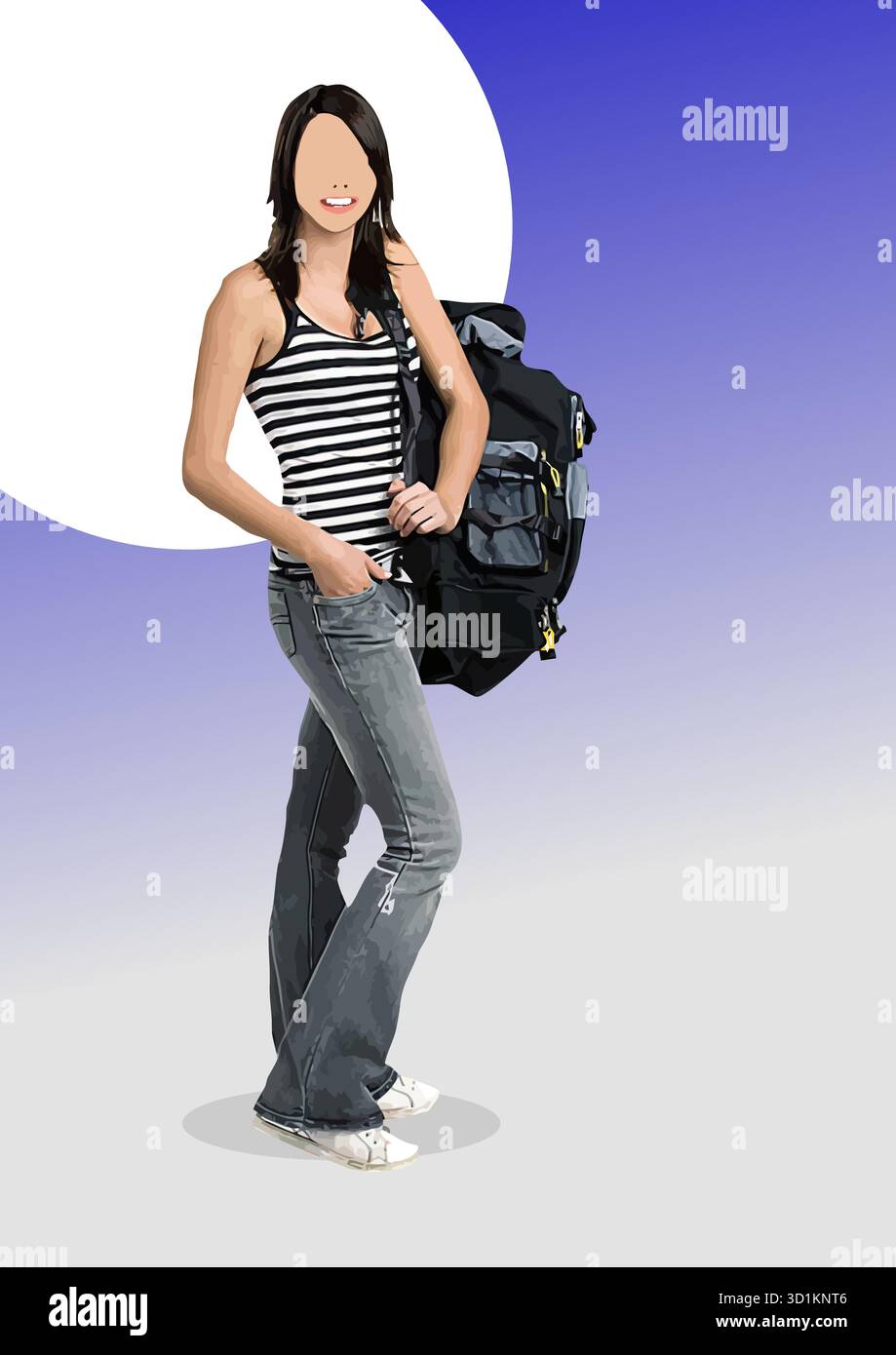 Side view hand young woman Stock Vector Images - Alamy
