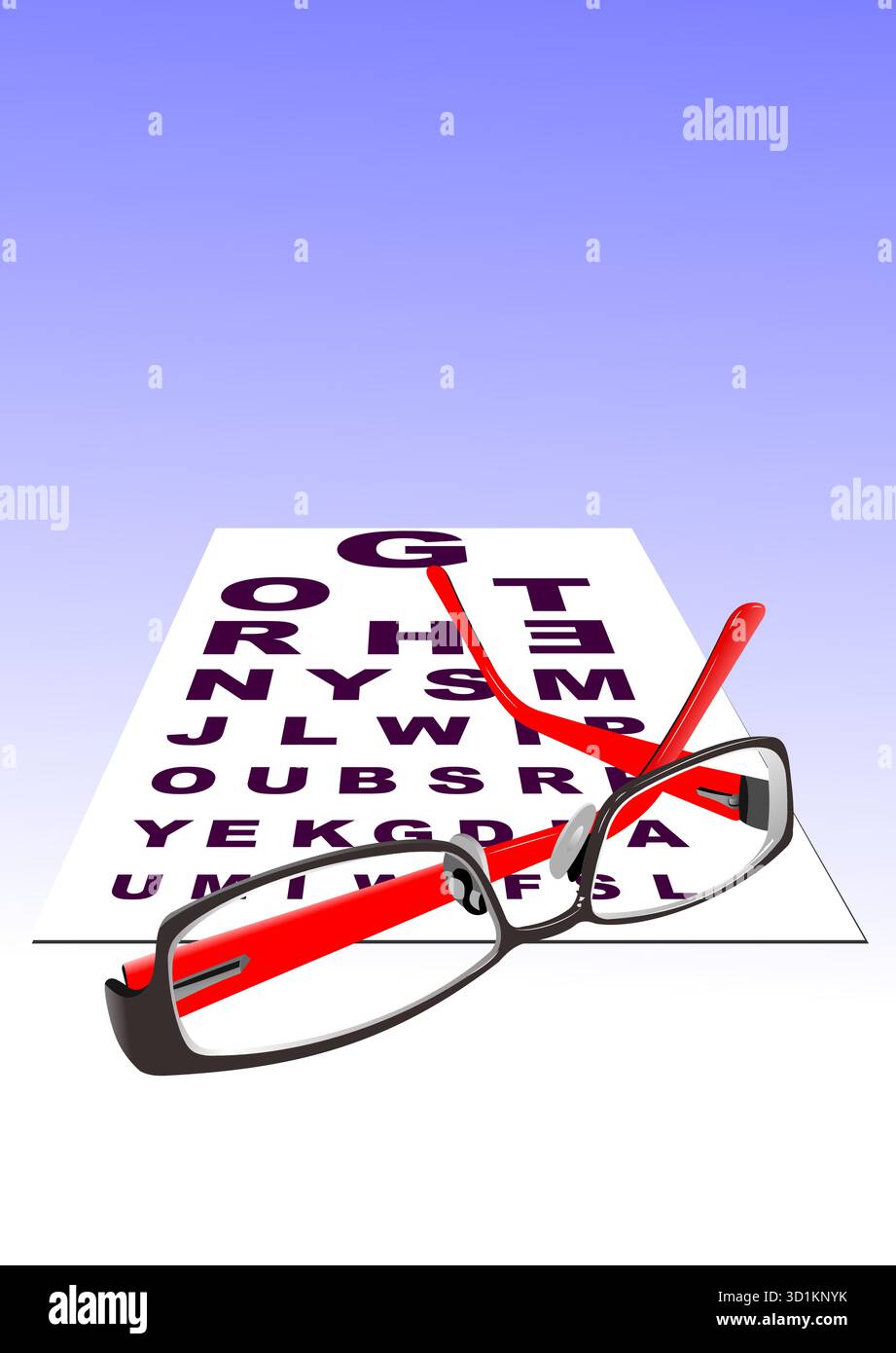 Eye test visual acuity patient Stock Vector Images - Alamy