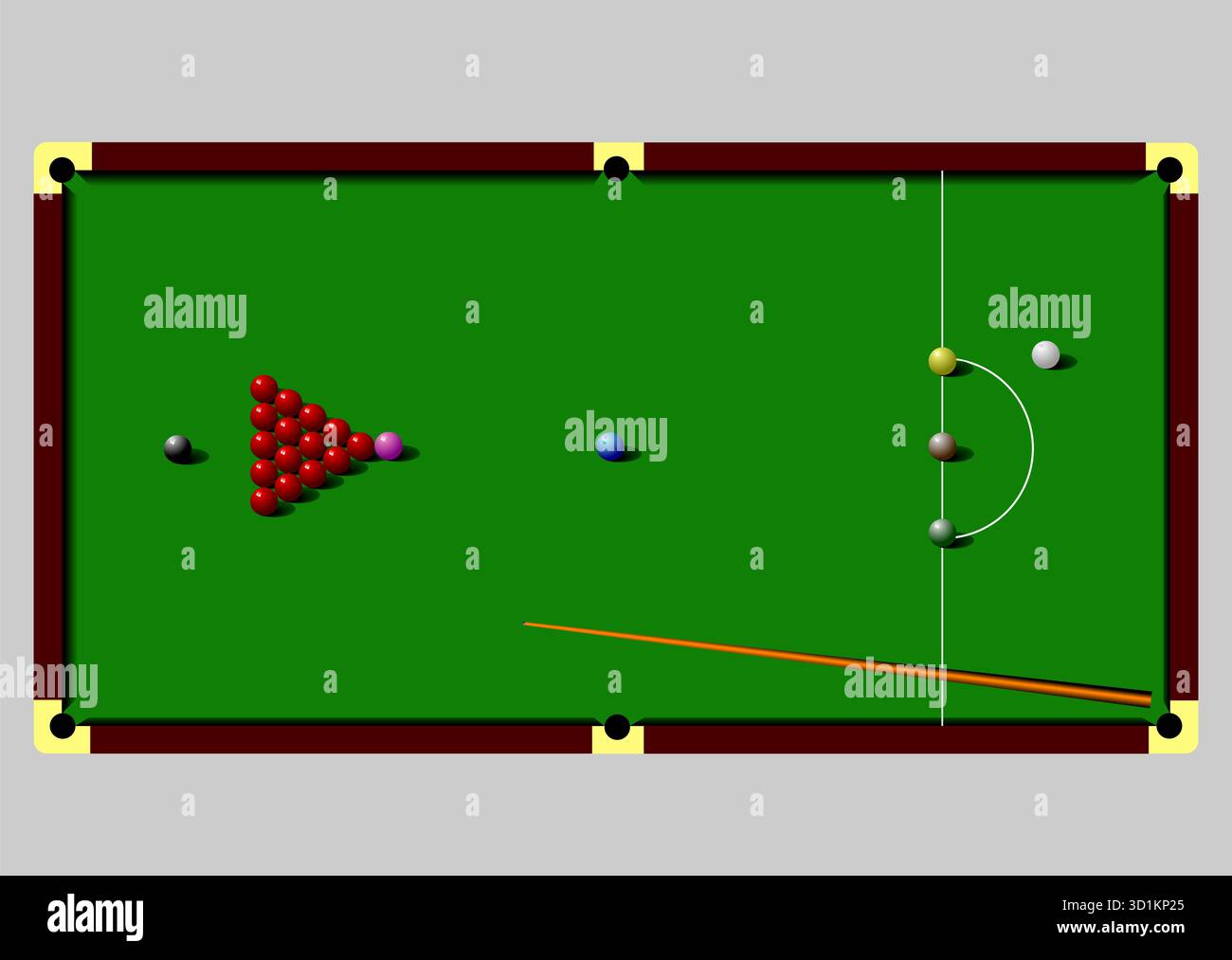 Snooker table set up Stock Vector Images - Alamy