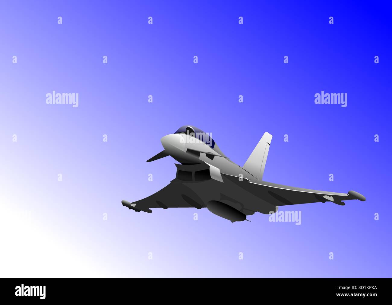 Military fighter airplane landing in Stock Vector Images - Alamy