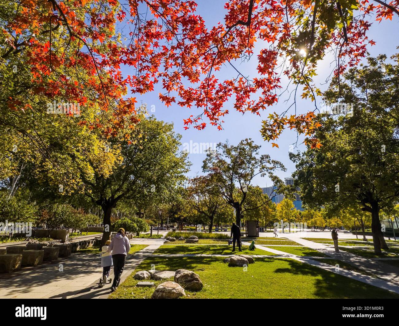 Autumn scenery at the Canal Culture Square in Beijing, China, 26 ...