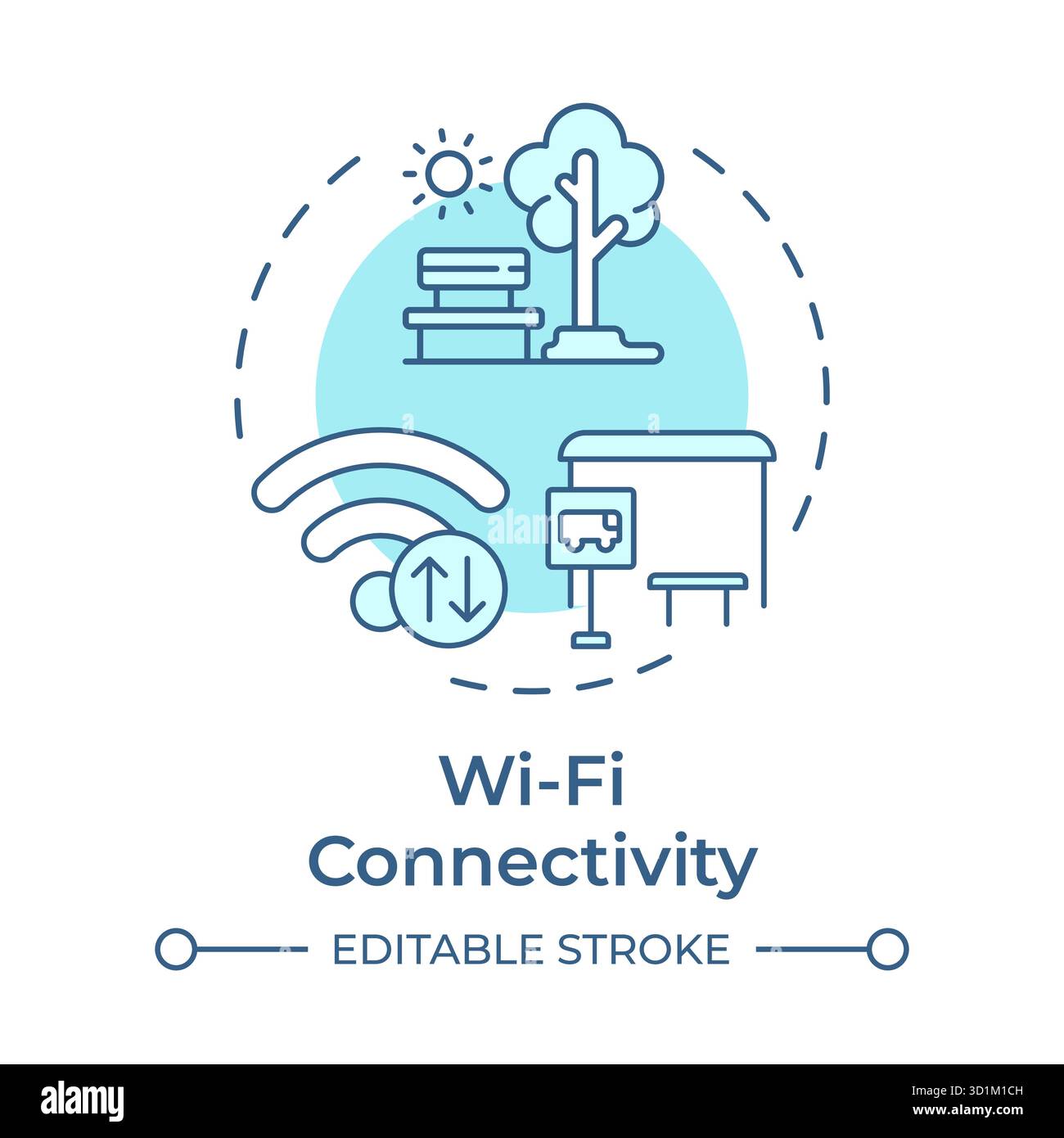 Wi fi icon color drawing Stock Vector Images - Alamy