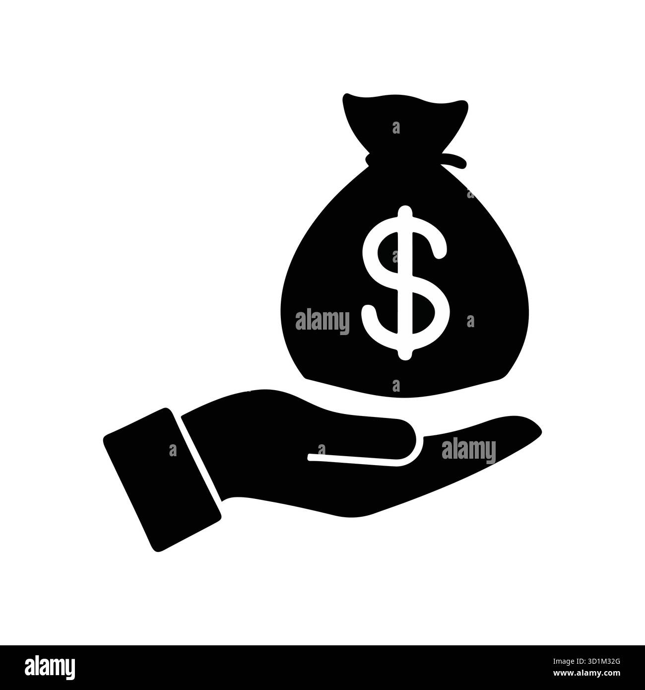 Hand holding cash graphic Stock Vector Images - Alamy