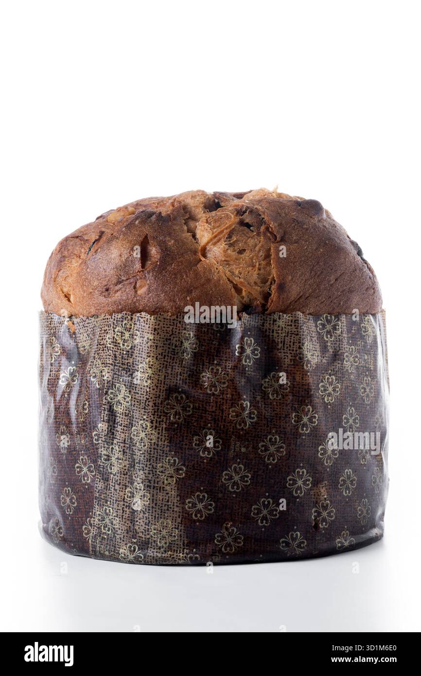 Traditional Italian Panettone isolated on white background Stock Photo ...