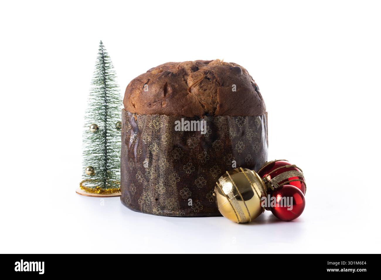 Traditional Italian Panettone isolated on white background Stock Photo ...