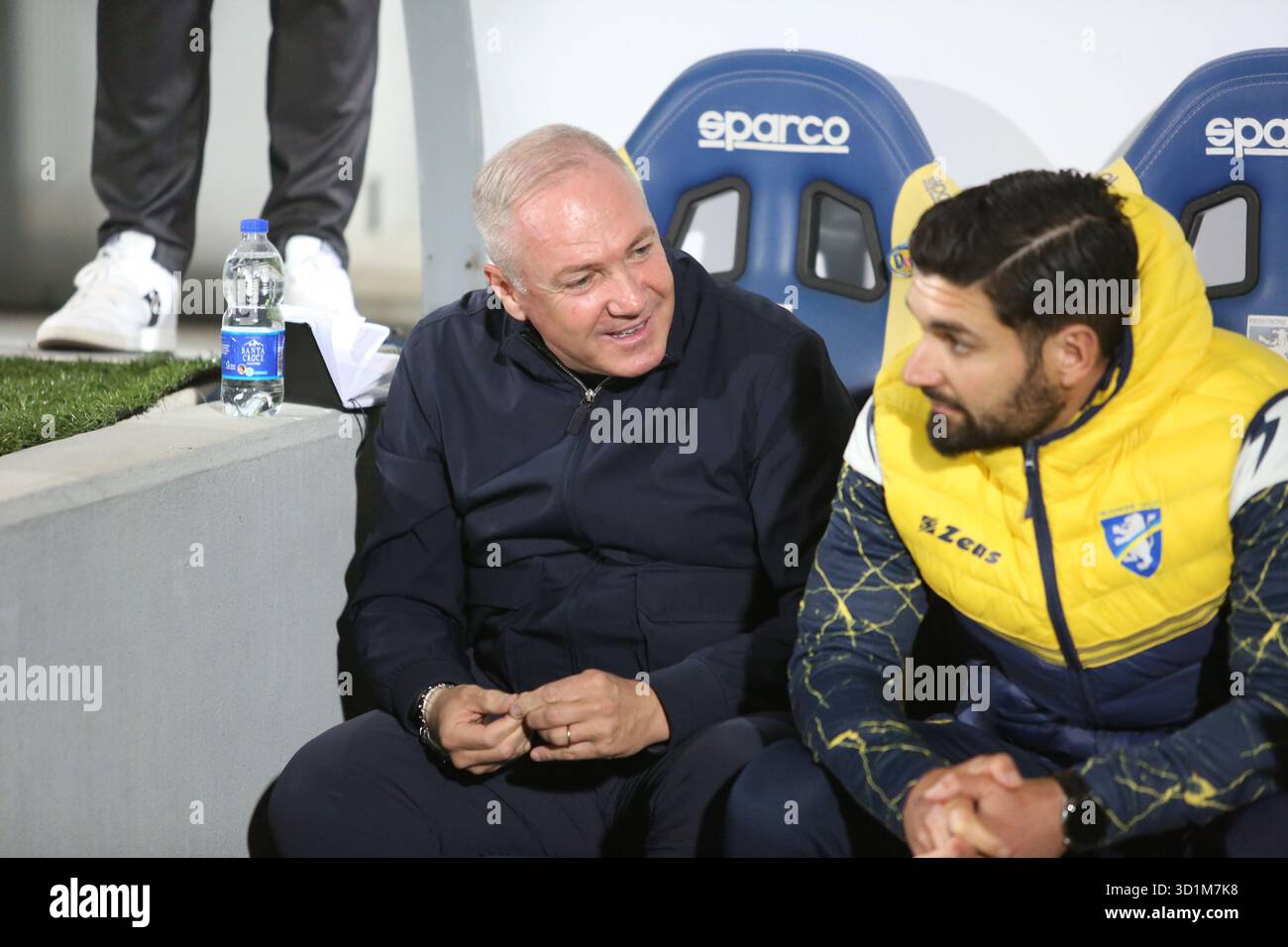 Massimiliano Alvini coach of Frosinone Calcio is in action during the ...