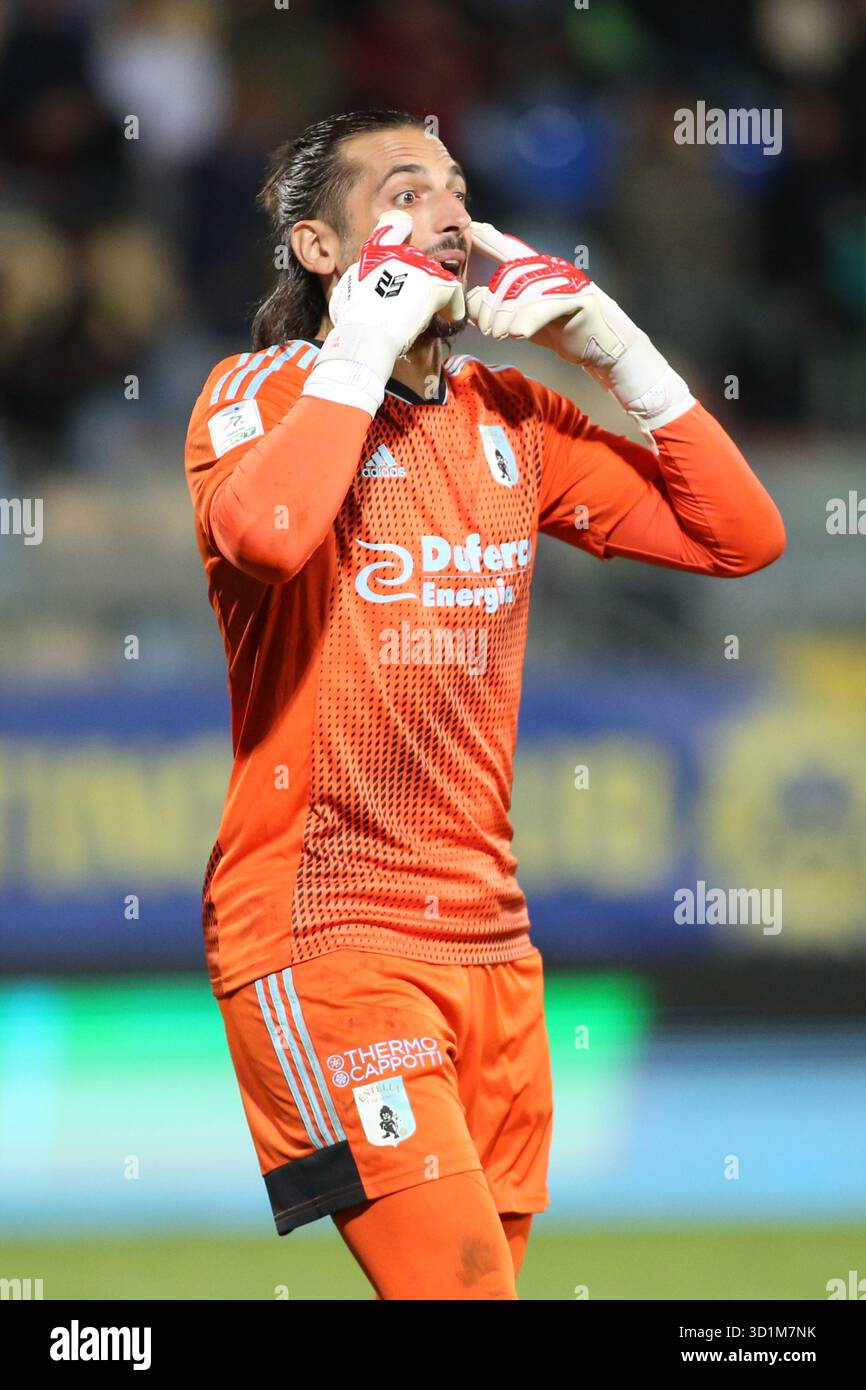 Simone Colombi of Virtus Entella Chiavari is in action during the 9th ...