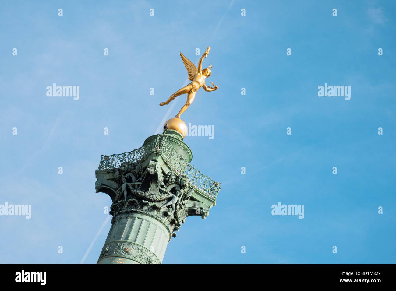 The Genius of Liberty, a gilded bronze angel statue atop the 50-meter ...