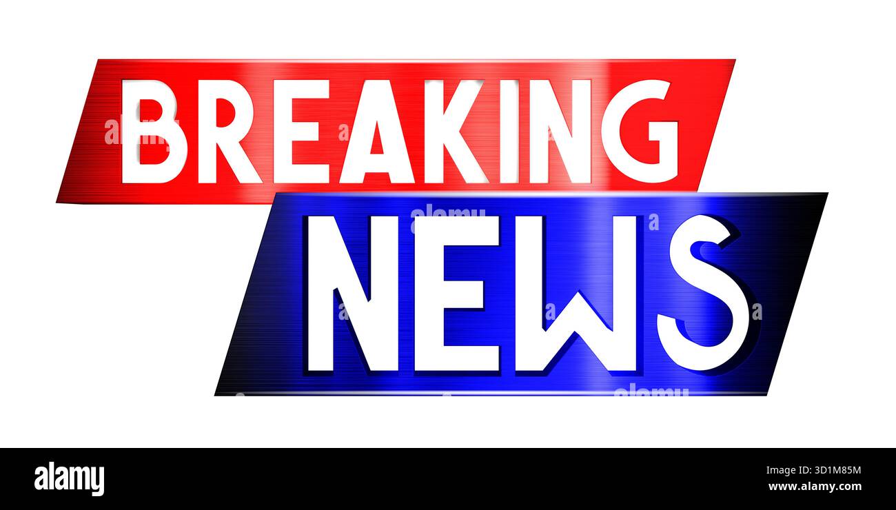 Red blue breaking news Cut Out Stock Images & Pictures - Alamy