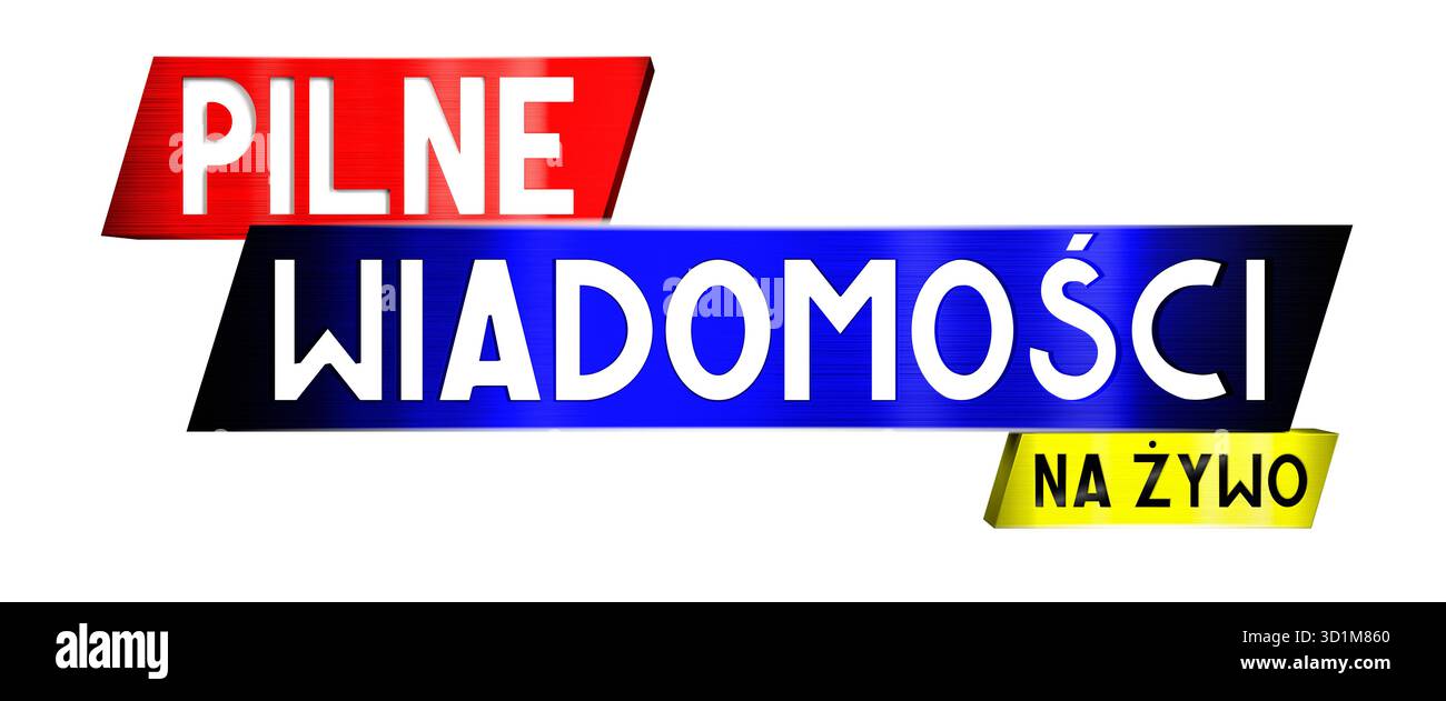 Live breaking news banner Cut Out Stock Images & Pictures - Alamy