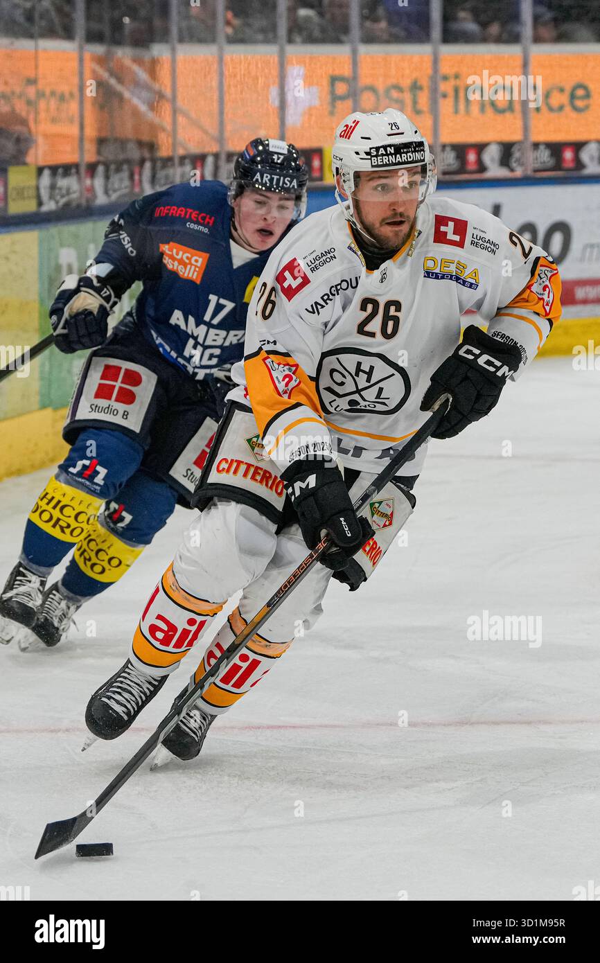 28/10/2025, Ambri, Gottardo Arena, NL: HC Ambri-Piotta - HC Lugano, #26 ...