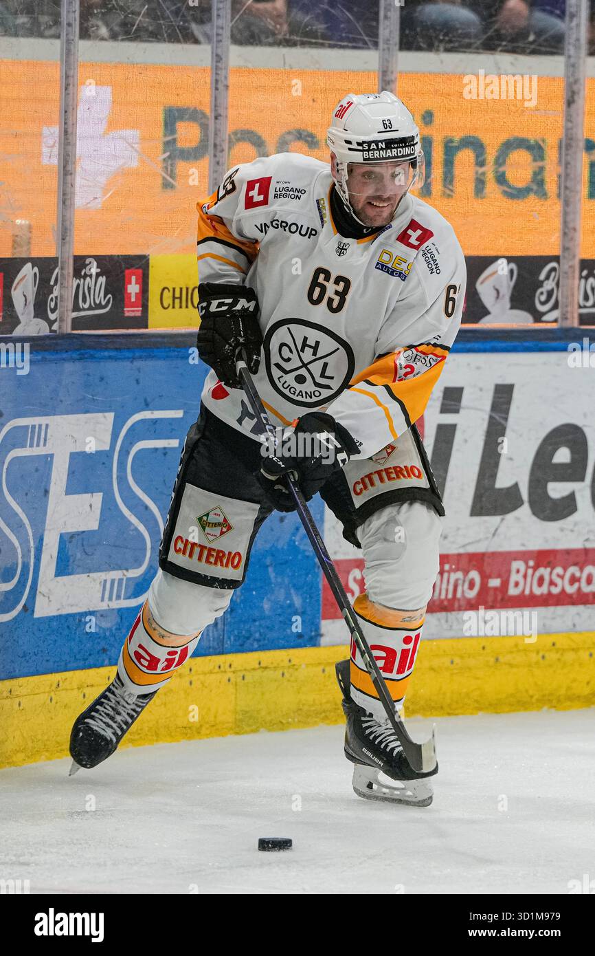 28/10/2025, Ambri, Gottardo Arena, NL: HC Ambri-Piotta - HC Lugano, #63 ...