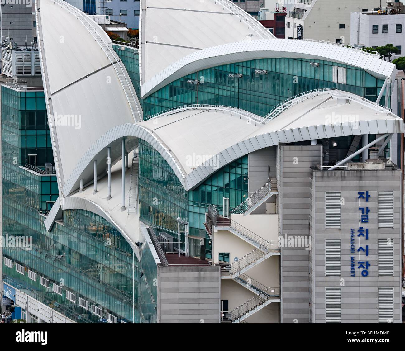 BUSAN, SOUTH KOREA - OCTOBER 9, 2025 - Jagalchi Market building in ...