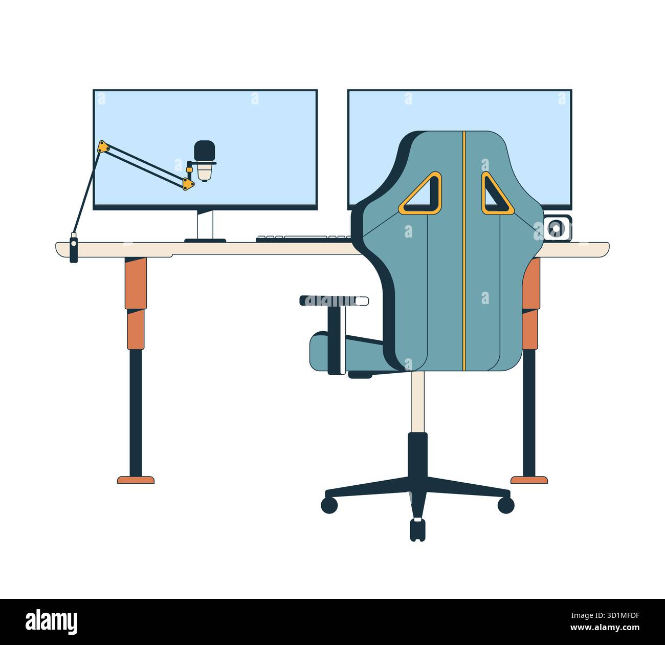 Streaming setup illustration Stock Vector Images - Alamy