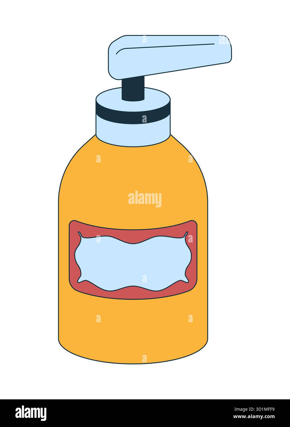 Liquid soap dispenser bottle 2D cartoon object Stock Vector Image & Art ...