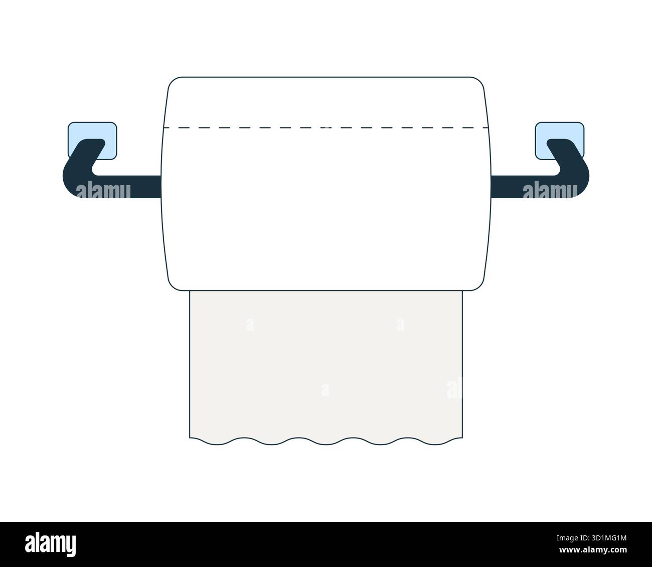 Toilet paper holder with roll 2D cartoon object Stock Vector Image ...
